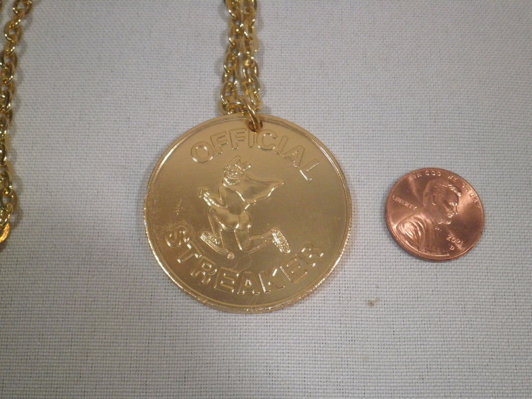 Streaker Official Medal Necklace 1974 Humor Gag Gift - Etsy