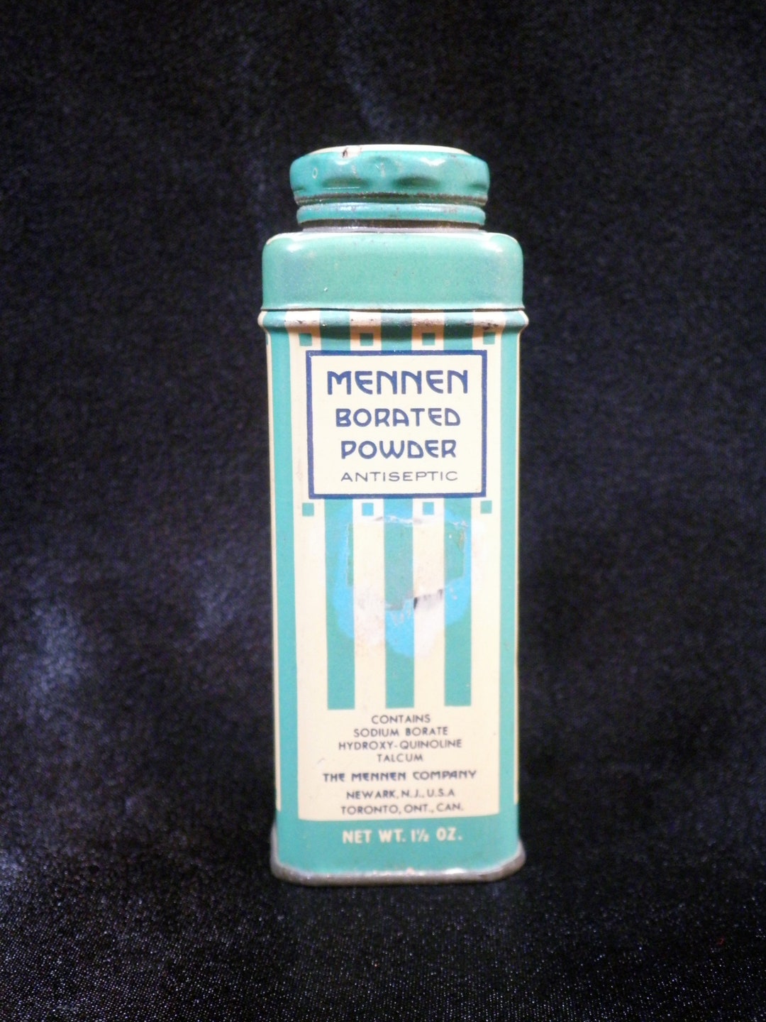 Vintage 1950's Mennen Borated Powder Tin - Unused - Etsy