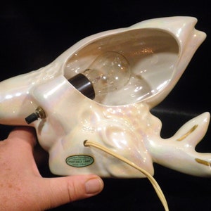 1950's Retro Fish TV Lamp With Mother of Pearl Finish - WORKS - Etsy