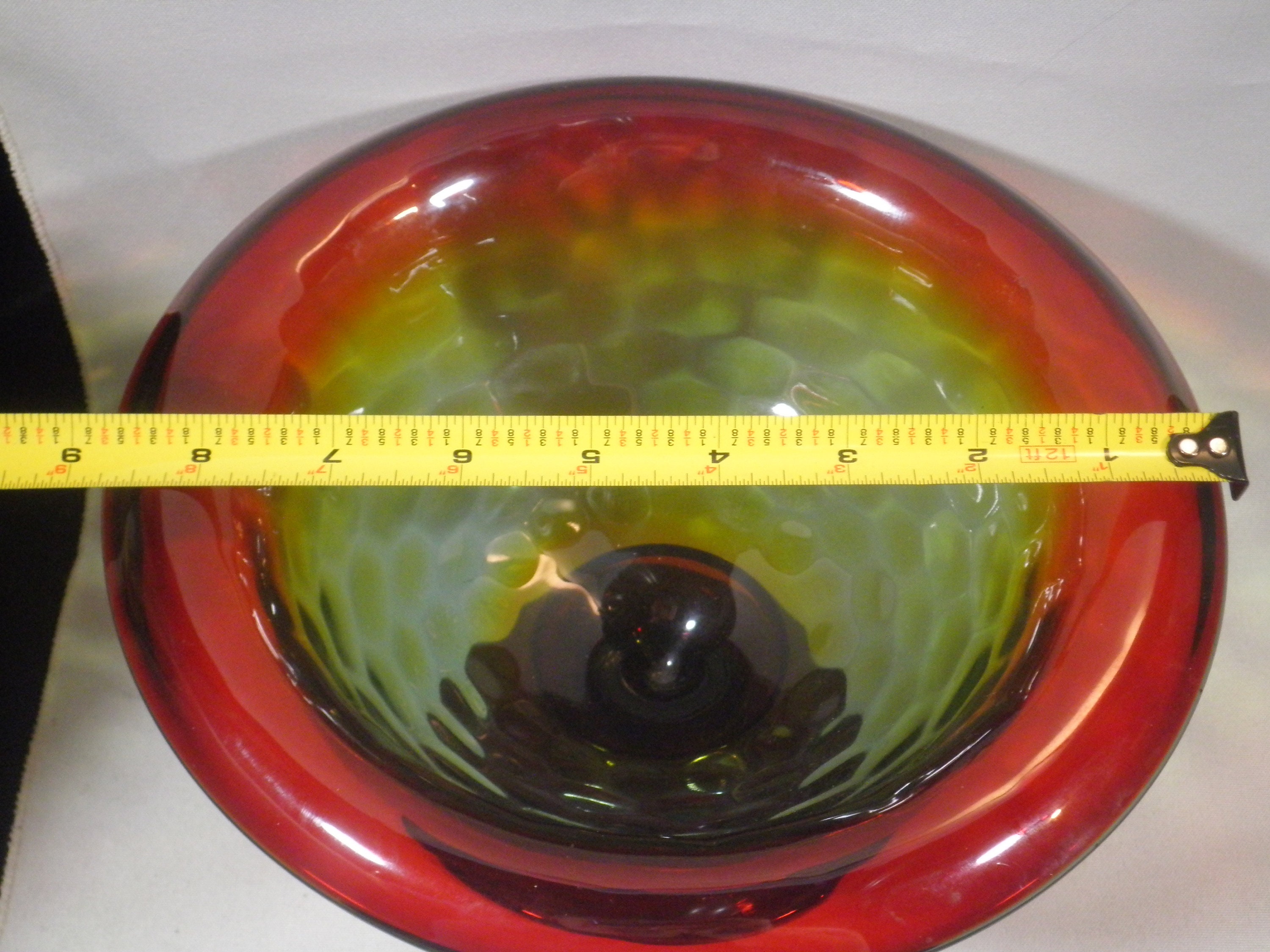 Cambridge Glass Co, 1920's Honeycomb, Rubina Footed Bowl - Etsy