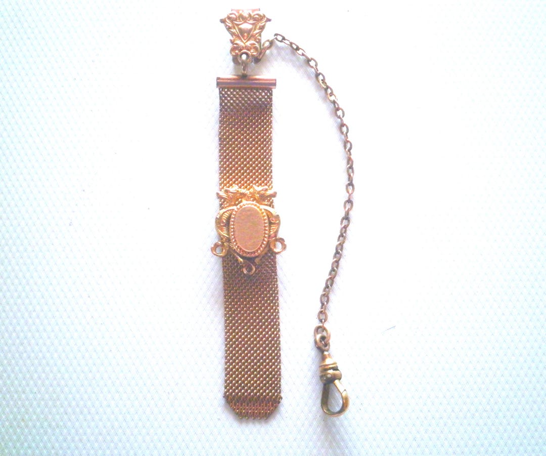 Victorian Era D&C Pocket Watch Chain With Mesh Chain. Ornate Design. - Etsy