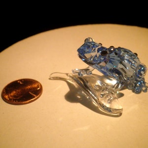Swarovski Blue Crystal Frog With Box - Etsy