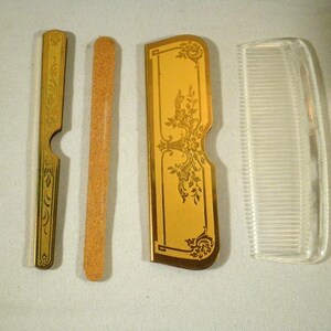 Vintage Griffon Blue Velvet Travel Case Manicure Set - Etsy