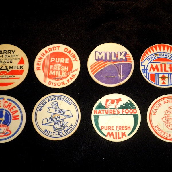 Milk Bottle Caps - Etsy