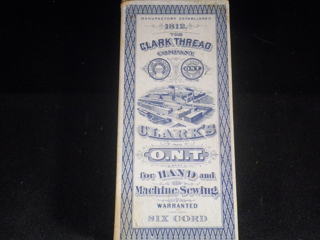 Vintage Clark Thread Co. Thread Spool Box - Etsy