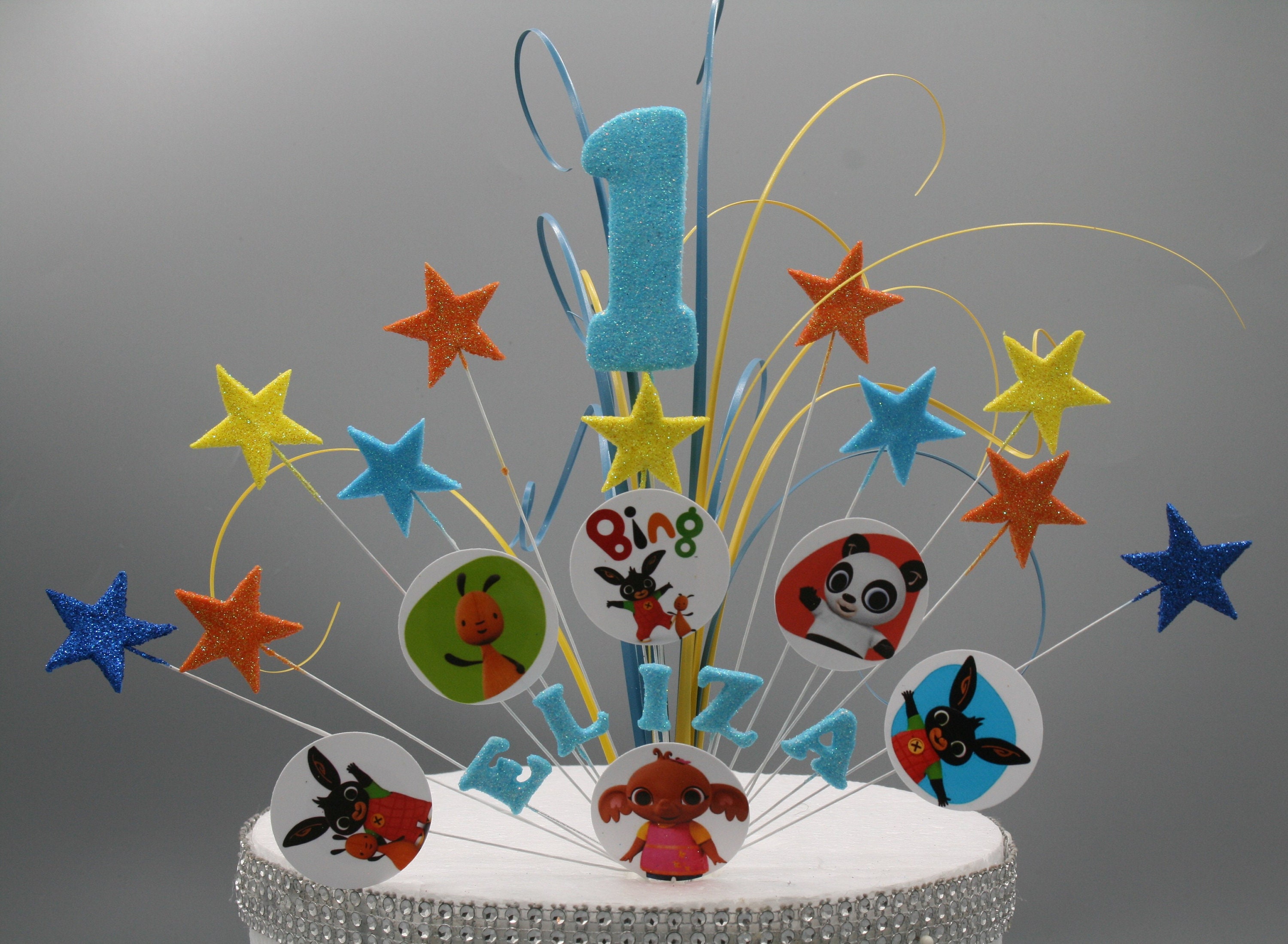 Bing Cbeebies Cake Topper cumpleaños cake Decoración 2o 3o 4o | Etsy