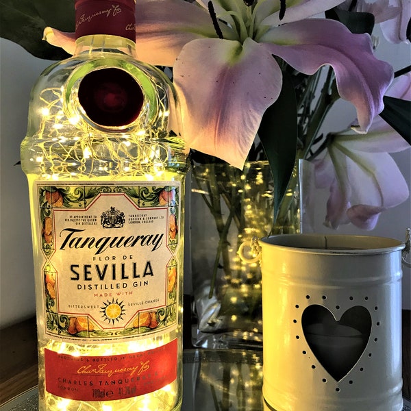 Gin Bottle Lamp - Etsy UK