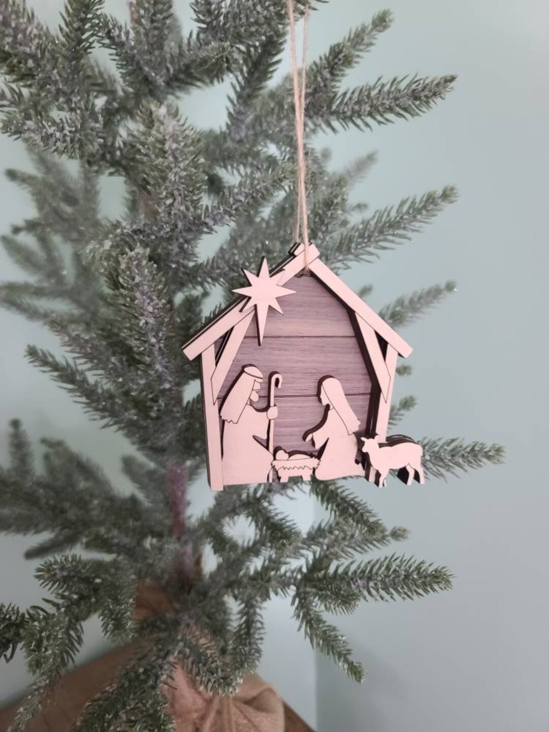 Nativity Scene Ornament Nativity Scene Shelf Sitter - Etsy