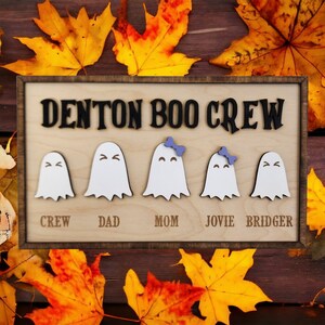 Personalized Ghost Family Sign With Pets, the Boo Crew, Halloween Decor ...