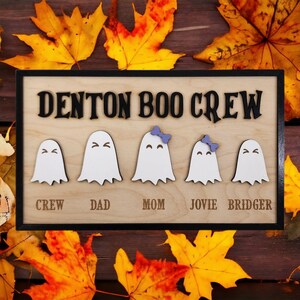 Personalized Ghost Family Sign With Pets, the Boo Crew, Halloween Decor ...