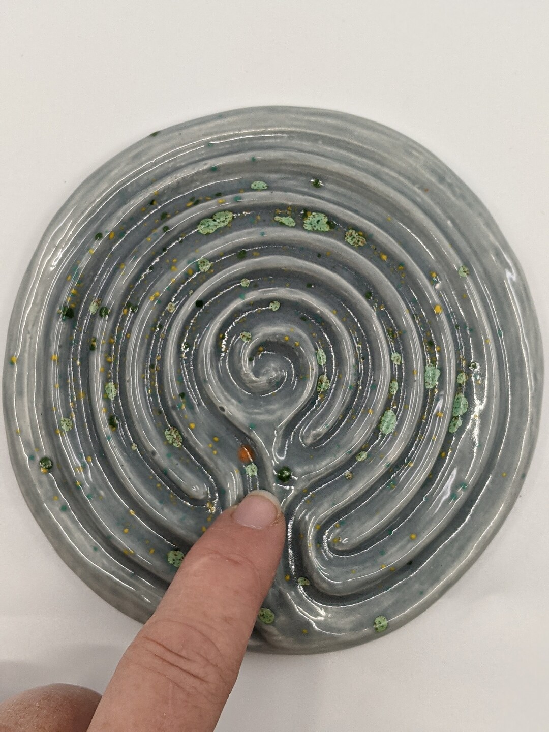 Ceramic Greek Finger Labyrinth - Meditation Prayer Art, Calming ...