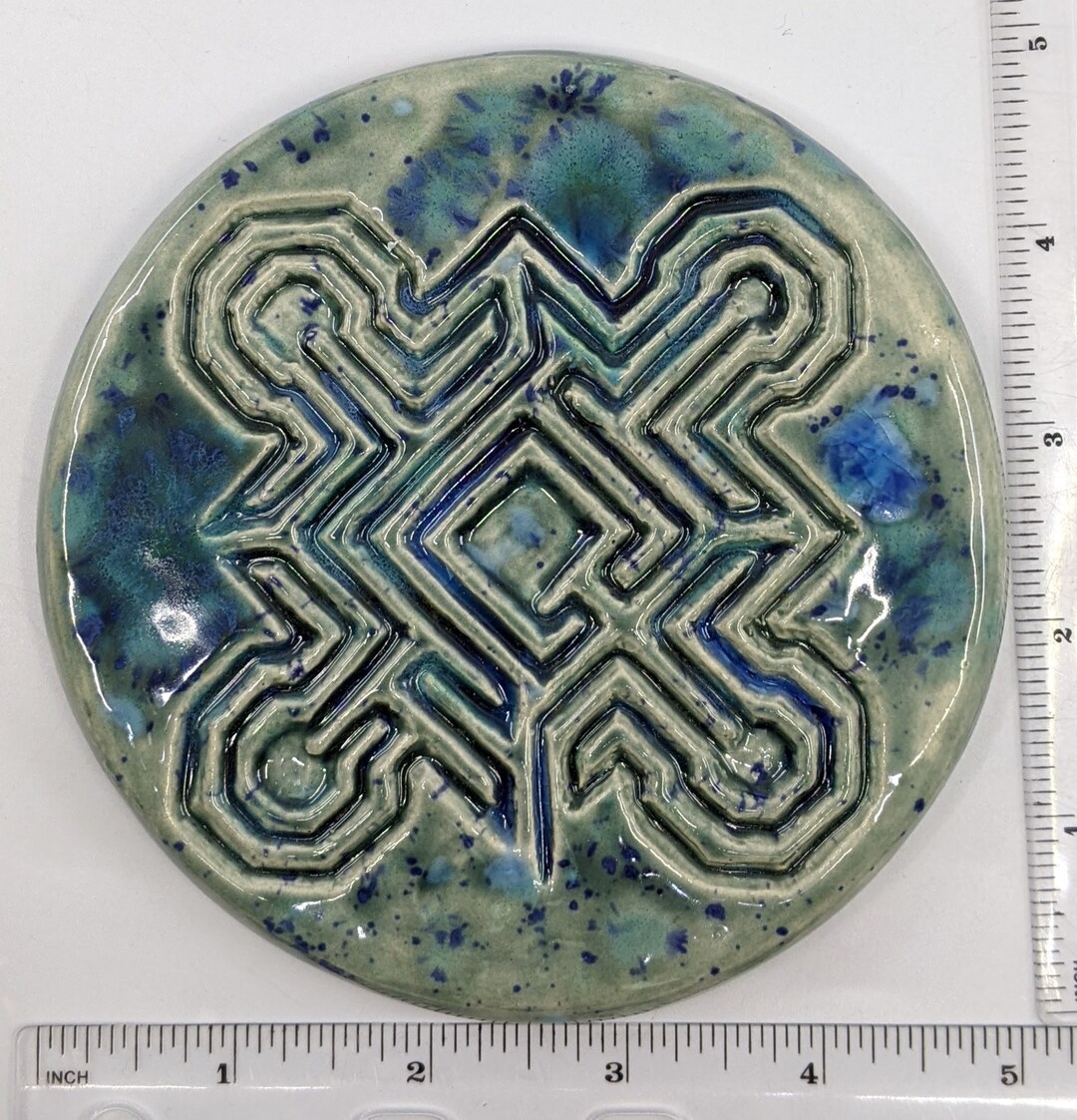 Ceramic Ely Cathedral Finger Labyrinth Palm Size- Medieval Cathedral ...