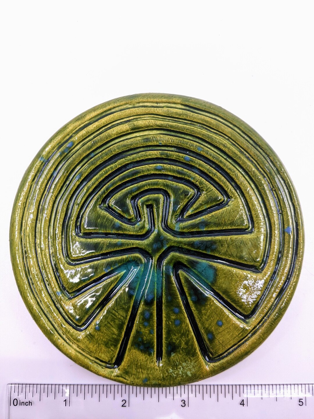 Ceramic Native American Finger Labyrinth Palm Size Meditation Prayer ...