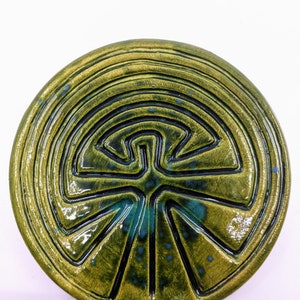 Ceramic Native American Finger Labyrinth Palm Size Meditation Prayer ...