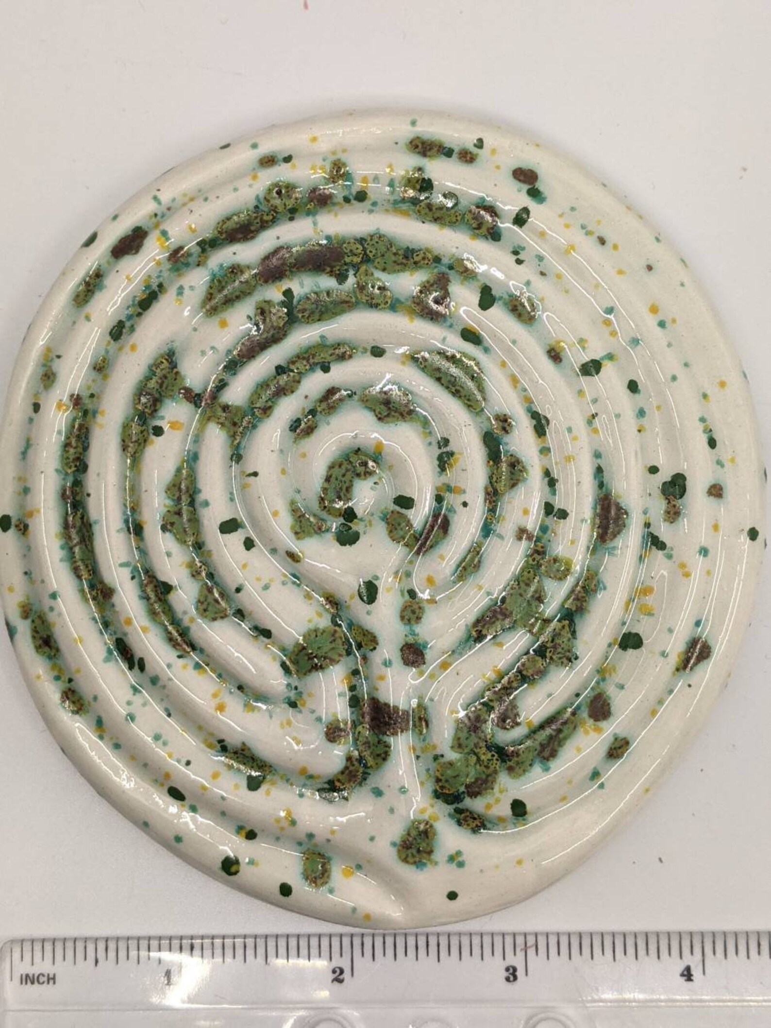 Ceramic Greek Finger Labyrinth Meditation Prayer Art, Stress PTSD ADD ...