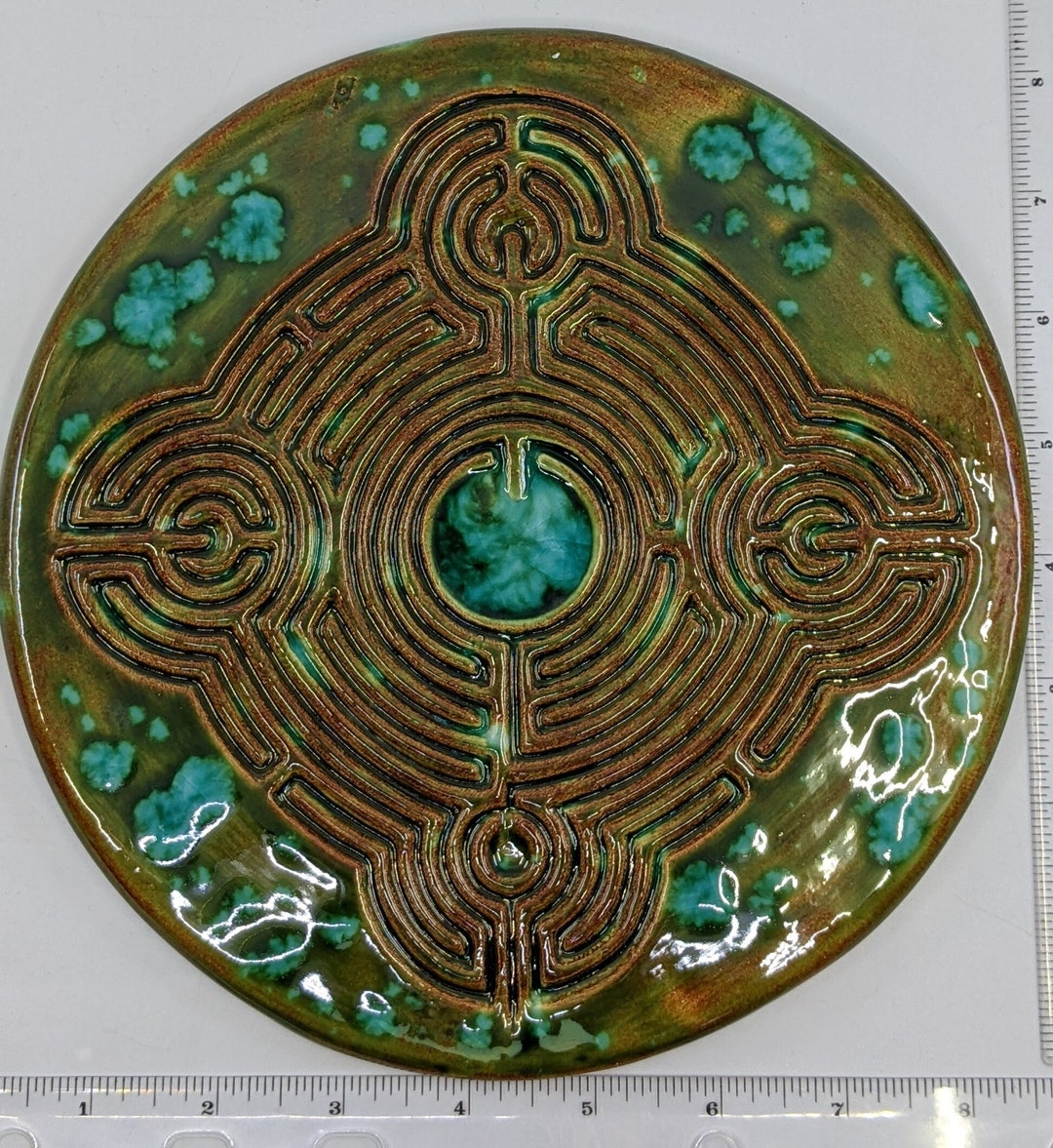 Ceramic Circular Borromean Knot Finger Labyrinth Medieval Cathedral ...