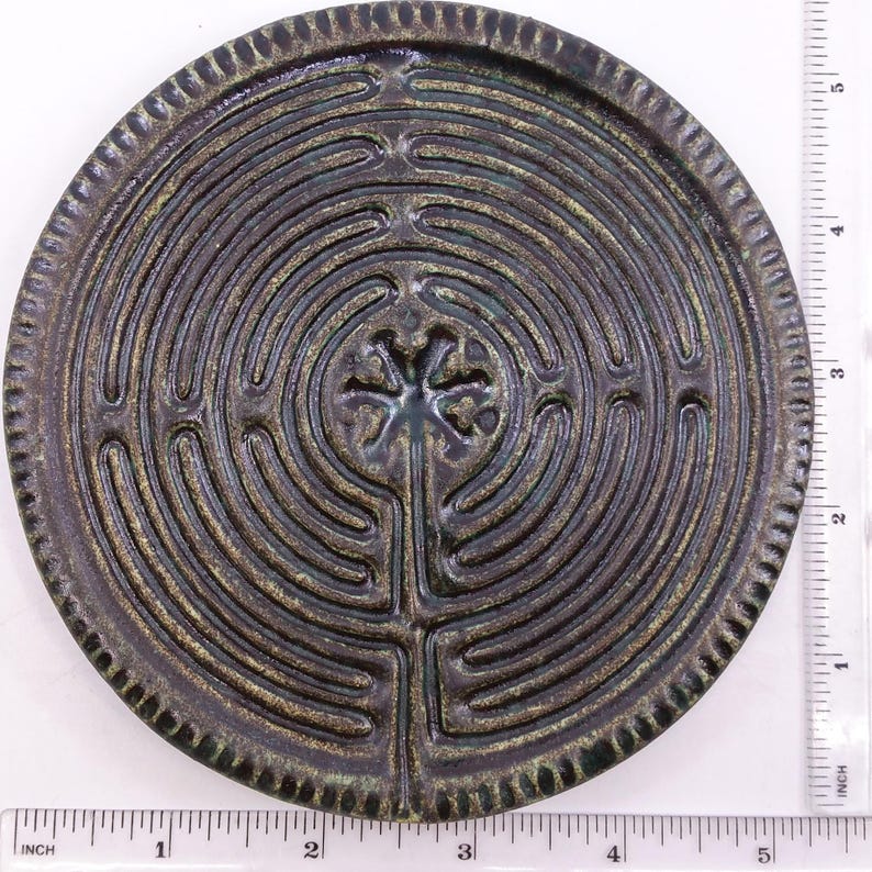 Ceramic Circular Chartres Finger Labyrinth- Medieval Cathedral Maze ...