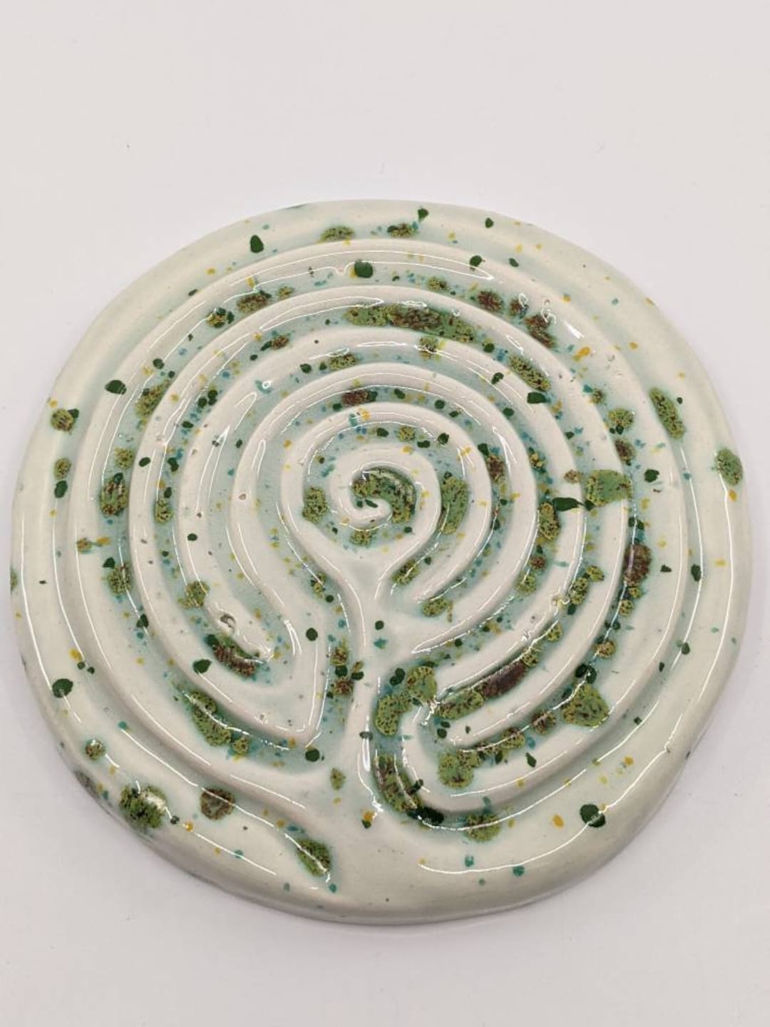 Ceramic Greek Finger Labyrinth - Meditation Prayer Art, Stress PTSD ADD ...