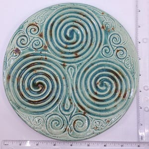 Ceramic Triskelion Finger Labyrinth Plate Size- Meditation Prayer Art ...