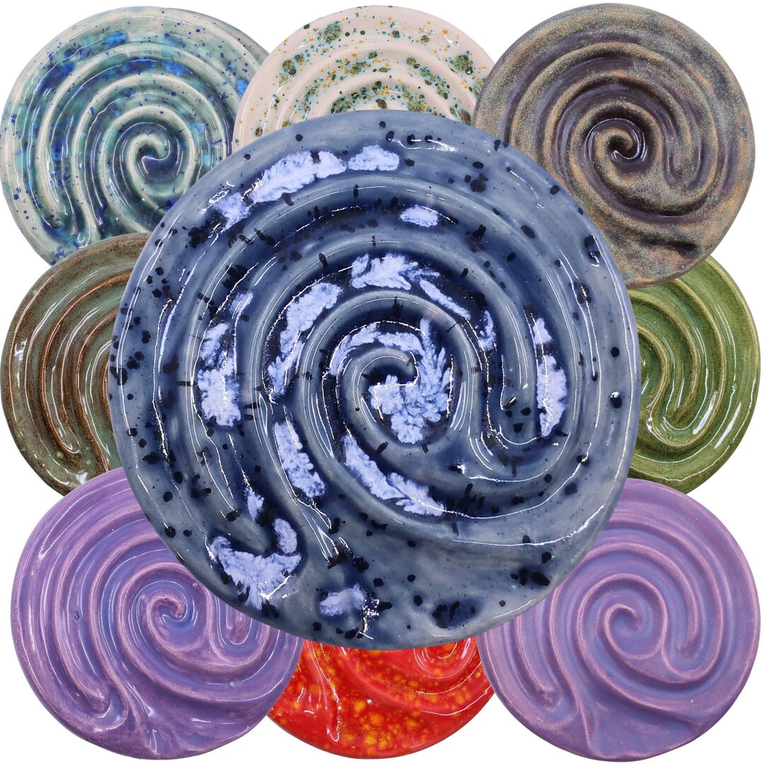 Ceramic Baltic Wave Fidgit 3 Circuit Finger Labyrinth Meditation Prayer ...