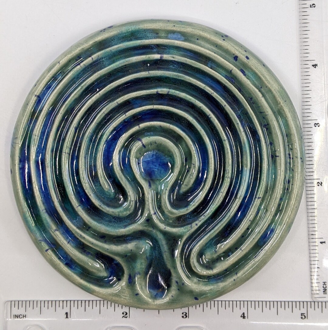 Ceramic Classical Greek Finger Labyrinth - Meditation Prayer Art ...
