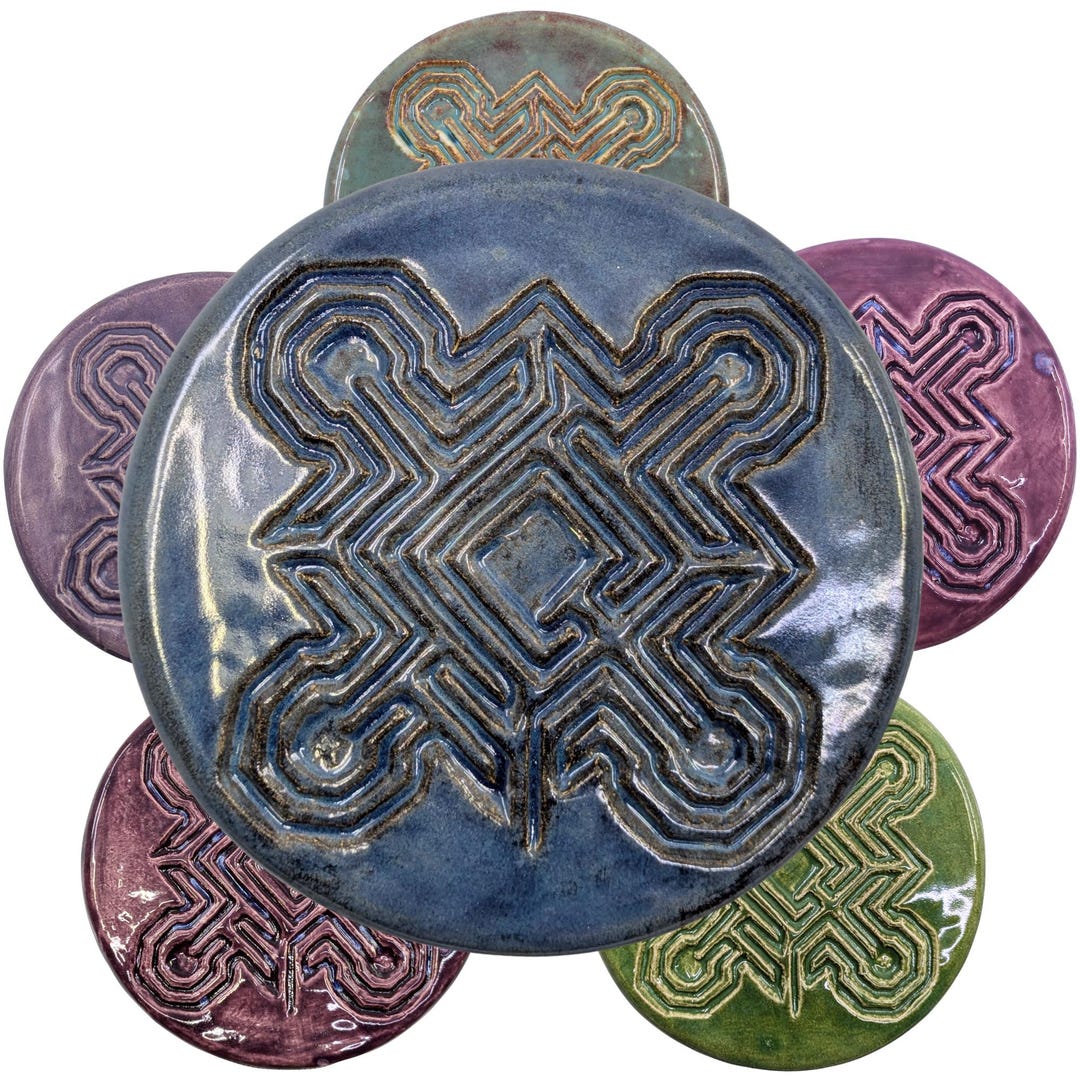 Ceramic Ely Cathedral Finger Labyrinth Palm Size- Medieval Cathedral ...
