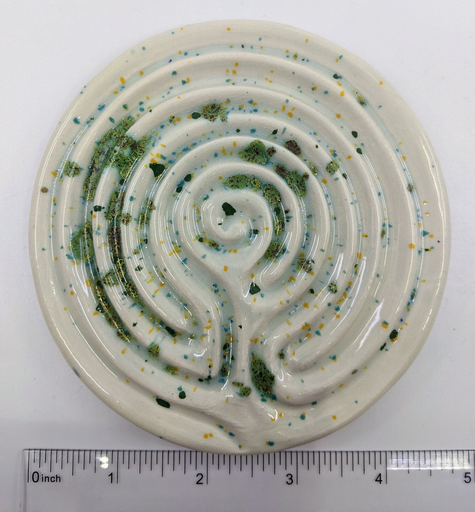 Ceramic Greek Finger Labyrinth Meditation Prayer Art, Stress PTSD ADD ...