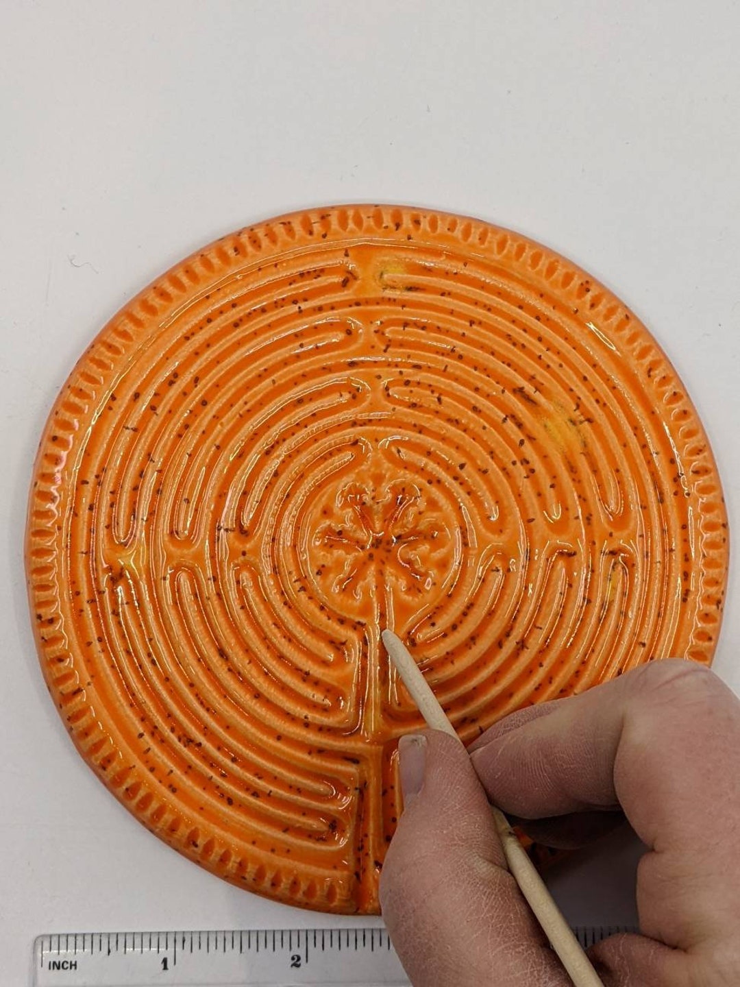 Ceramic Circular Chartres Finger Labyrinth Medieval Cathedral - Etsy