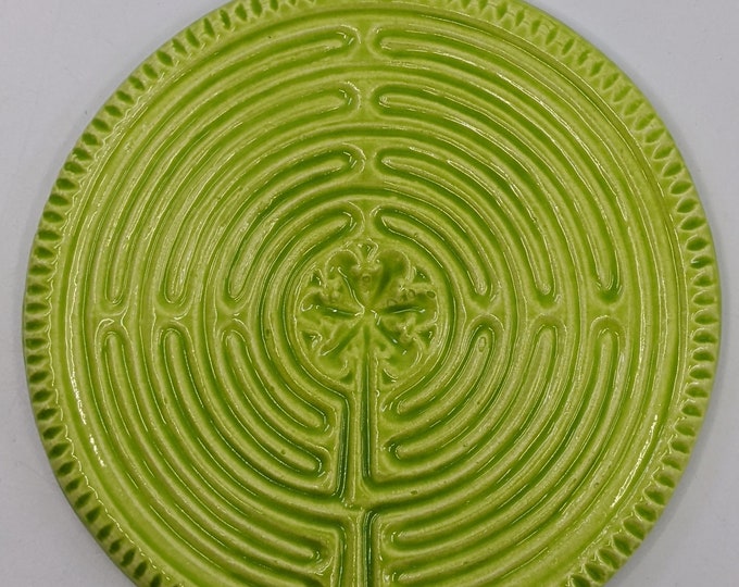 Ceramic Circular Chartres Finger Labyrinth Medieval Cathedral Maze Game ...