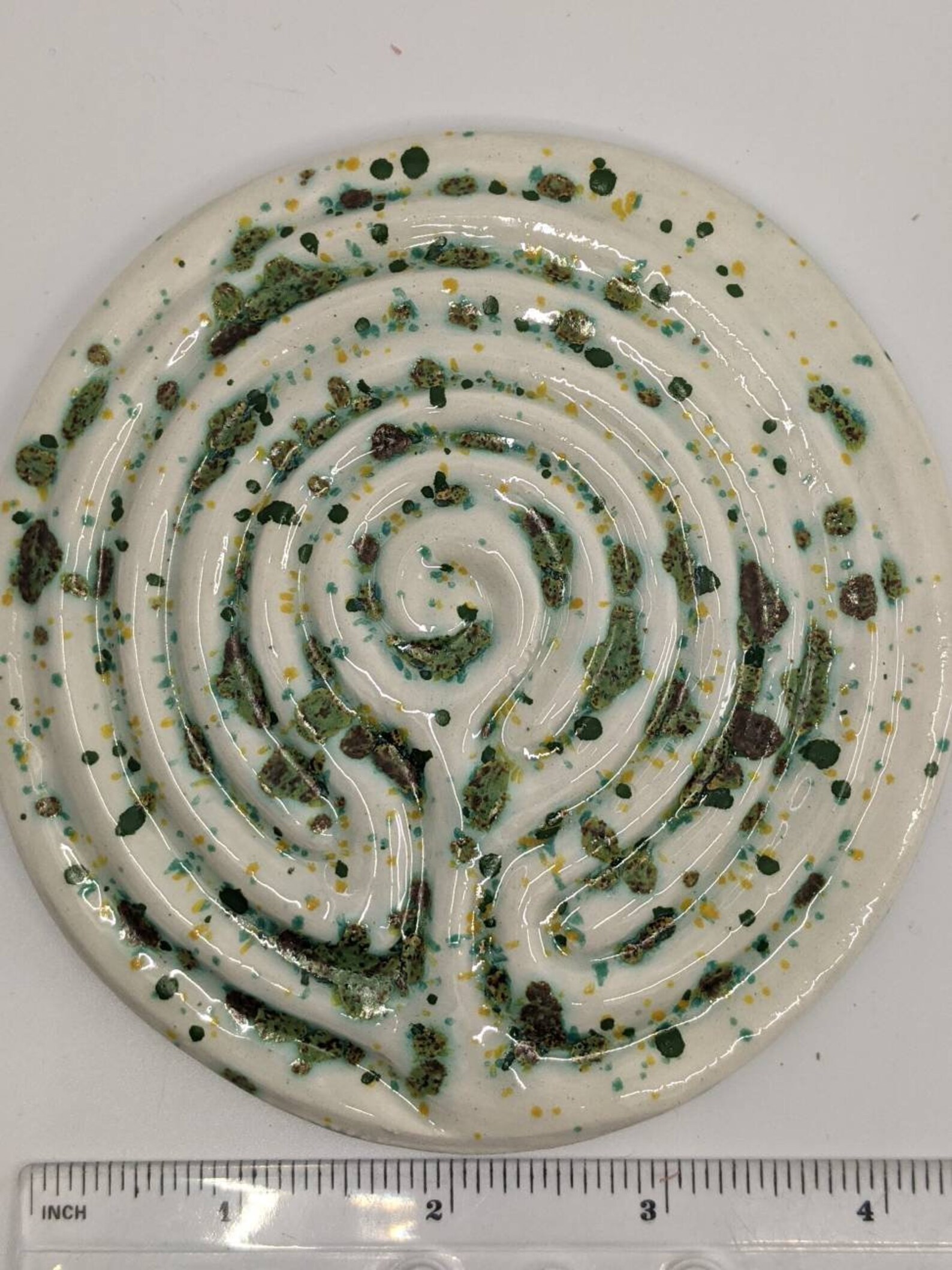 Ceramic Greek Finger Labyrinth Meditation Prayer Art, Stress PTSD ADD ...