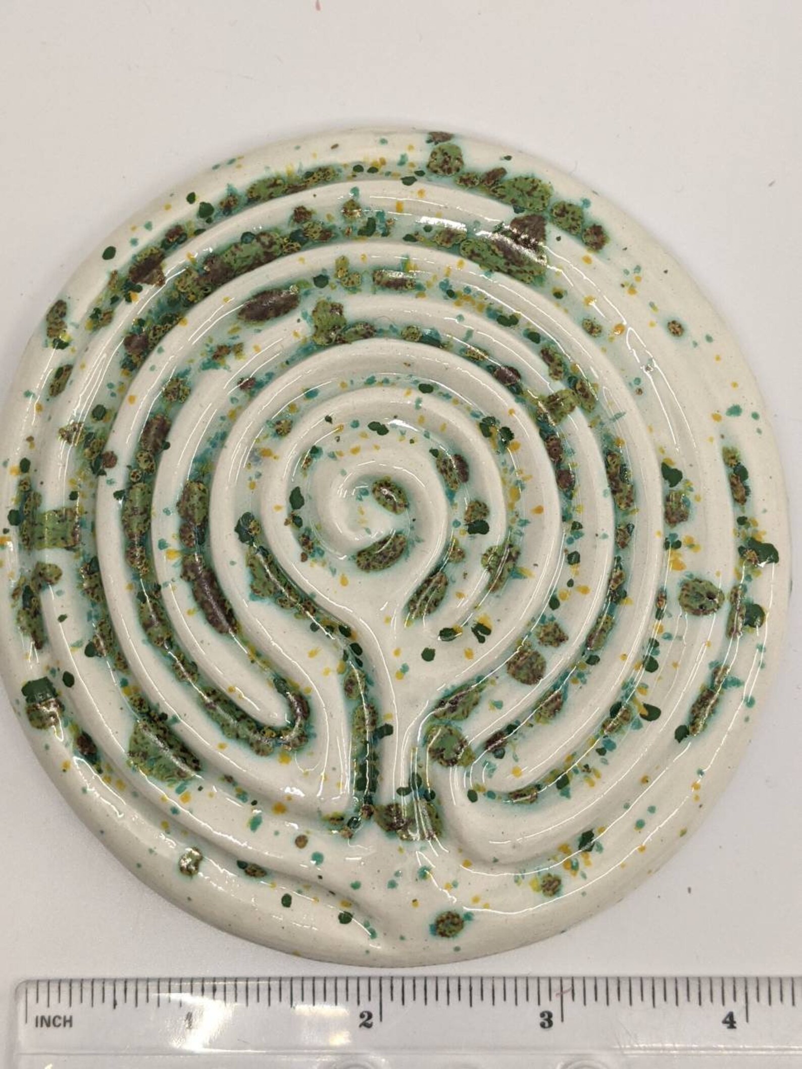 Ceramic Greek Finger Labyrinth Meditation Prayer Art, Stress PTSD ADD ...