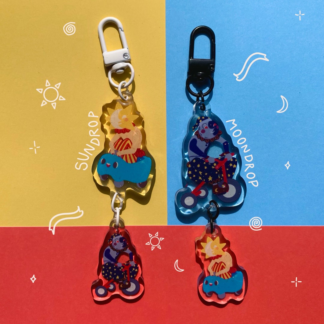 IN-STOCK Sundrop & Moondrop Connecting Acrylic Keychain FNAF Five ...