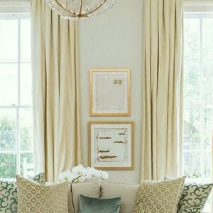 IHF Linen Solid Lined Grommet Pleated Extra Wide Panels Custom Curtains ...