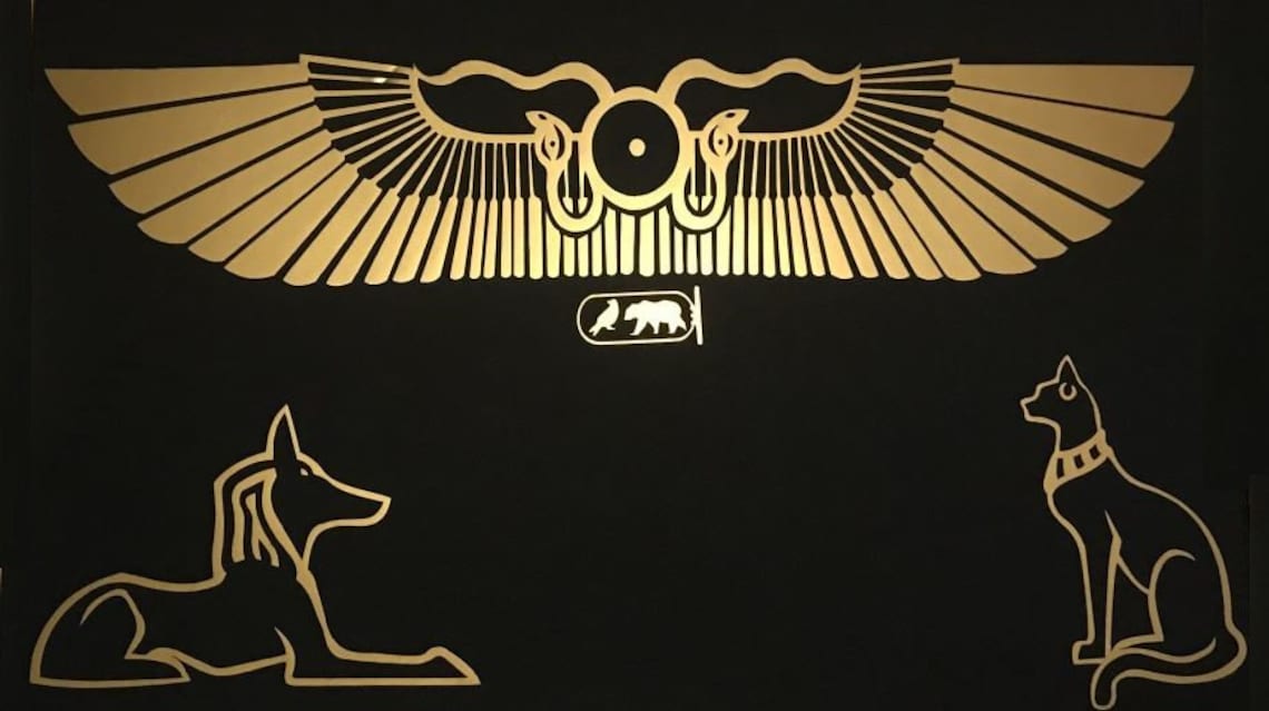 Ancient Egyptian Winged Solar Disk Wall Art | Etsy Canada