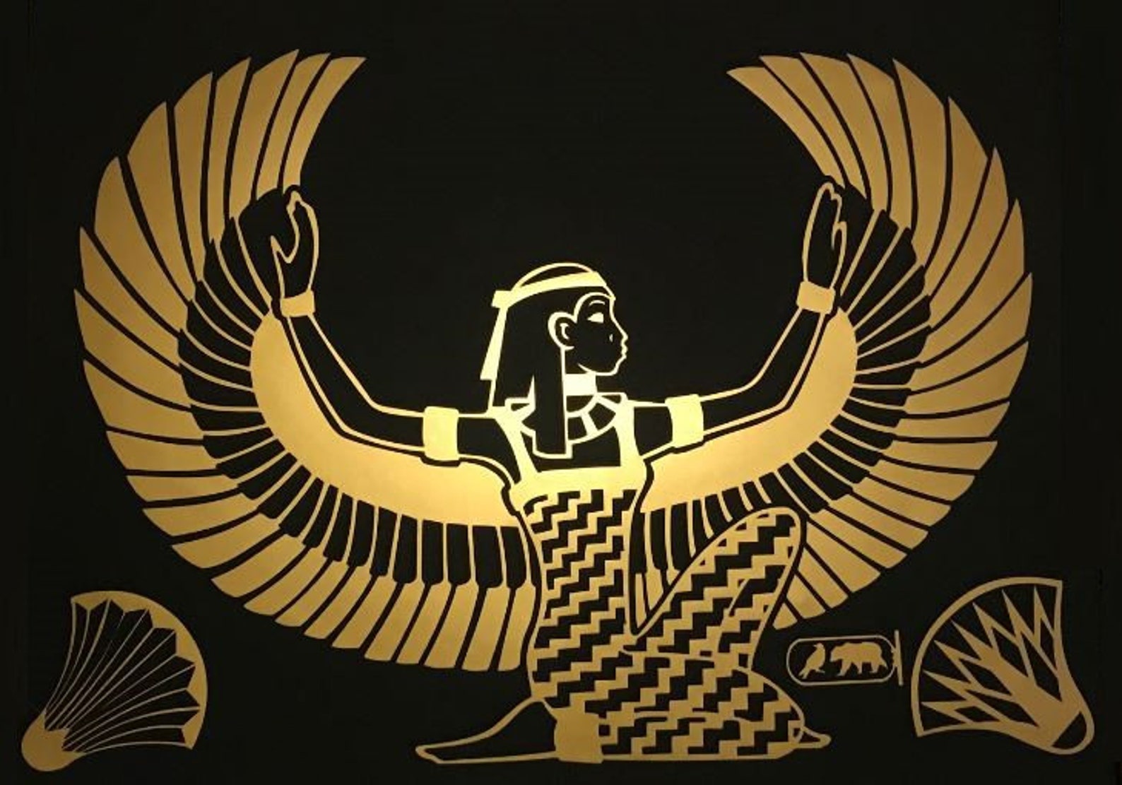 Ancient Egyptian Winged Goddess Isis Wall Art | Etsy