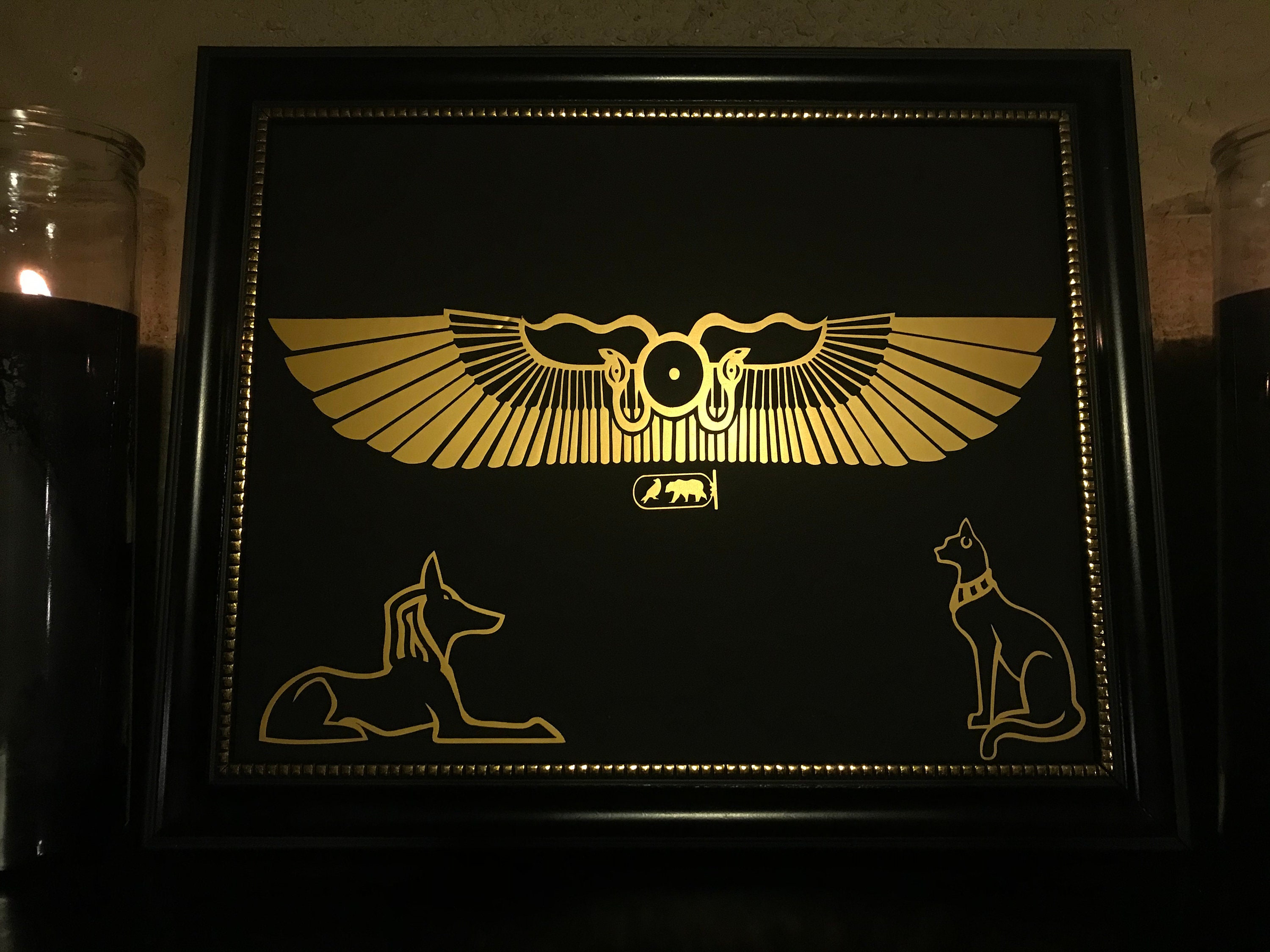 Ancient Egyptian Winged Solar Disk Wall Art | Etsy Canada