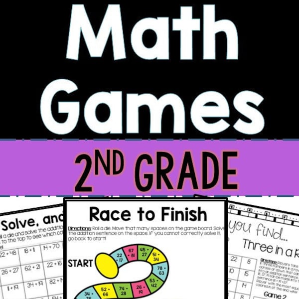 Addition and Subtraction Math Games Second Grade Math Activities - Etsy