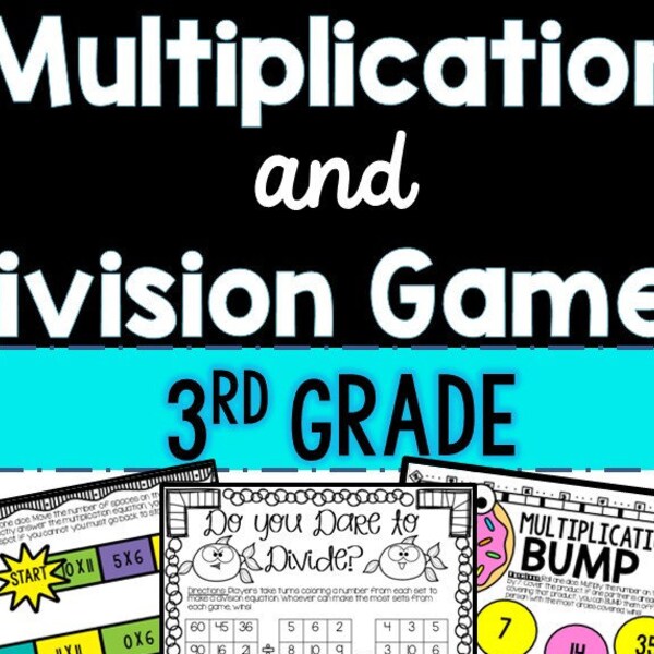 Multiplication and Division Facts Games - Etsy