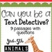 Animal Reading Passages Close Reading Find Evidence - Etsy
