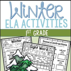 Winter ELA First Grade Activities - Etsy