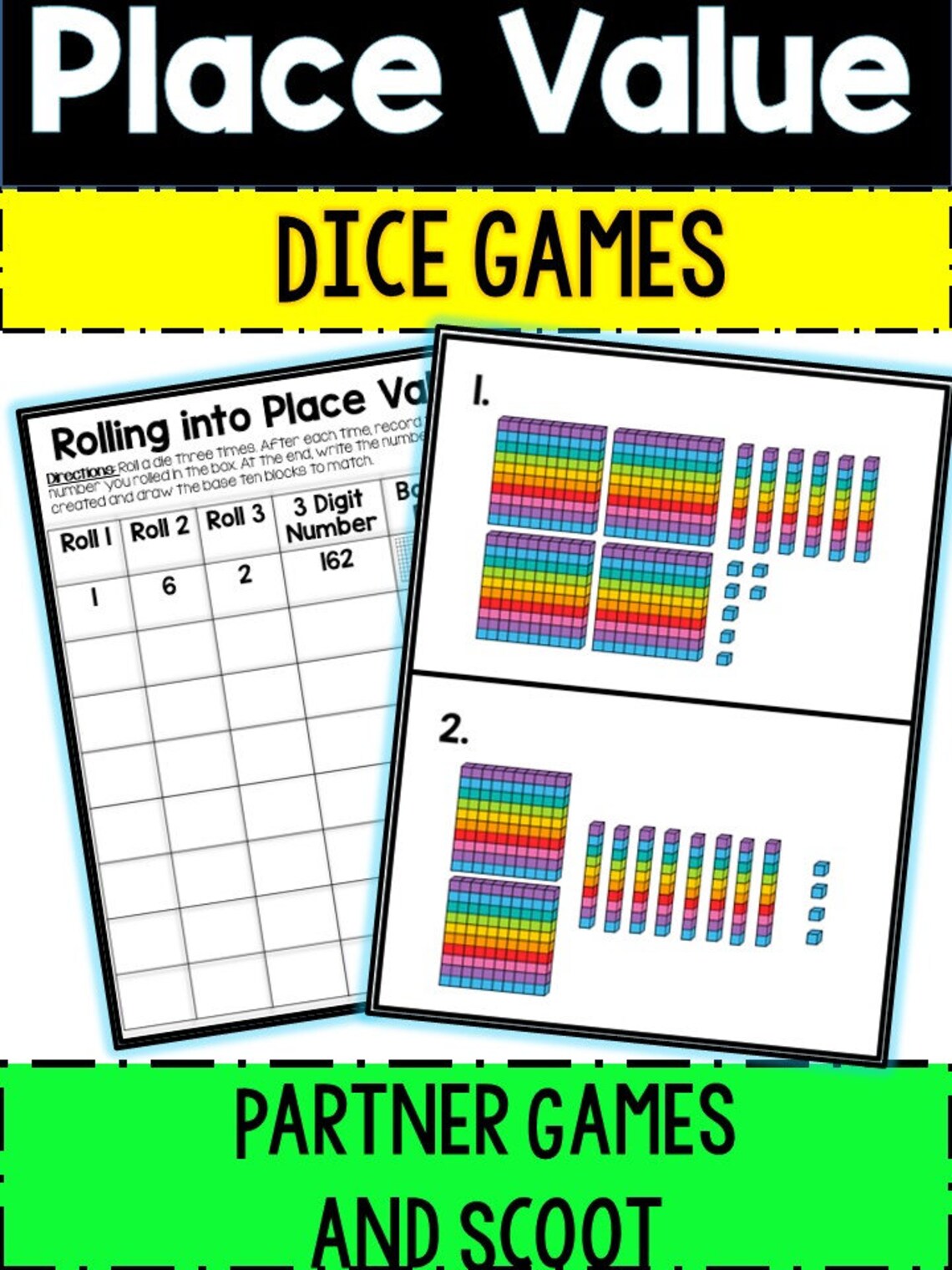 Second Grade Math Games Addition, Subtraction, Place Value - Etsy