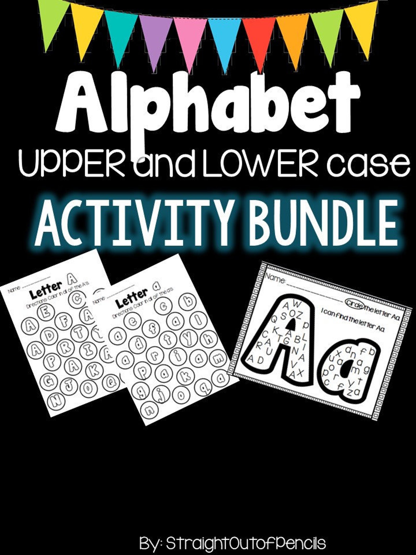 Alphabet Activities Upper and Lower Case Letter Worksheets - Etsy