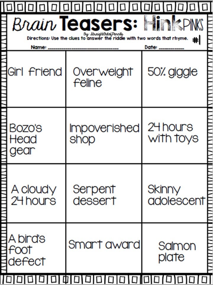 Brain Teaser MEGA PACK Word Puzzles 180 Puzzles - Etsy