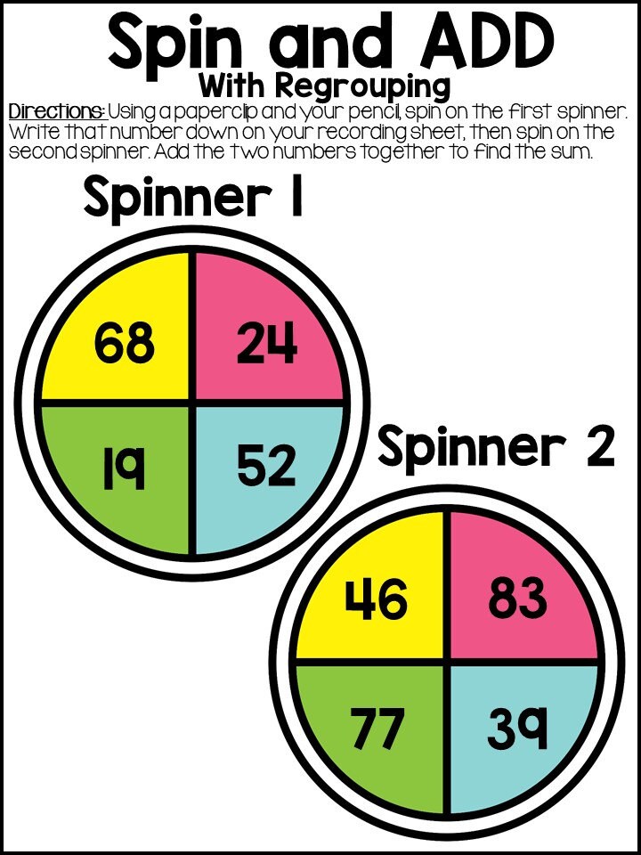 Addition and Subtraction Math Games - Second Grade Math Activities - Etsy