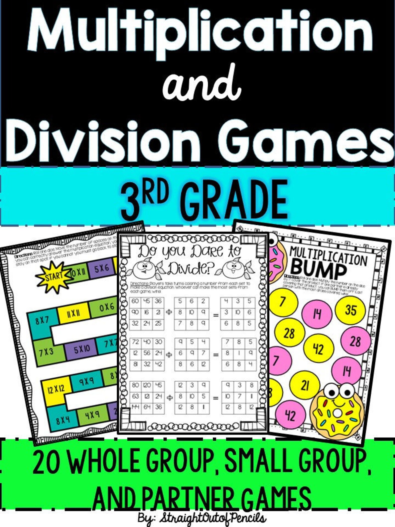 Multiplication and Division Facts Games - Etsy