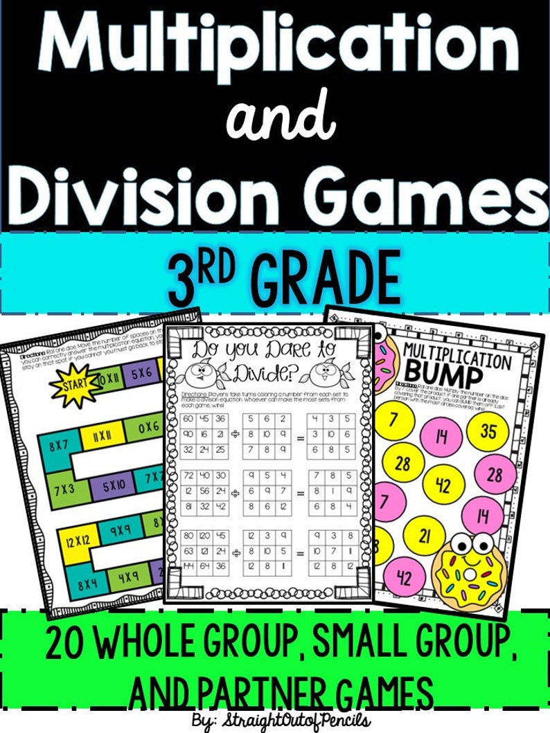Multiplication and Division Facts Games - Etsy