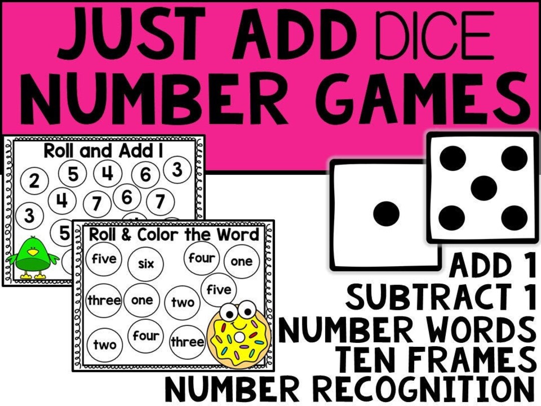 Number Games for Kindergarten or First Grade - Etsy