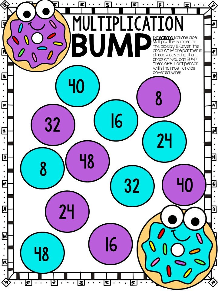 Multiplication and Division Facts Games - Etsy