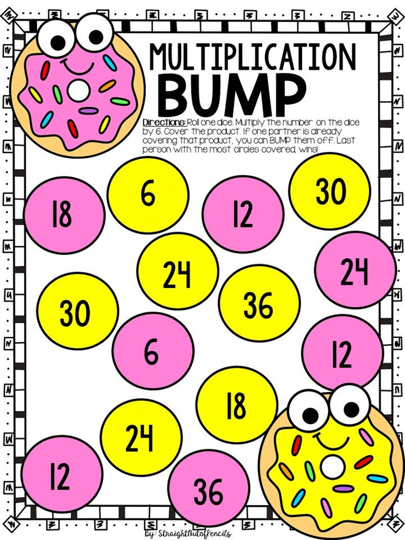 Multiplication and Division Practice Printable Games and Activities for ...