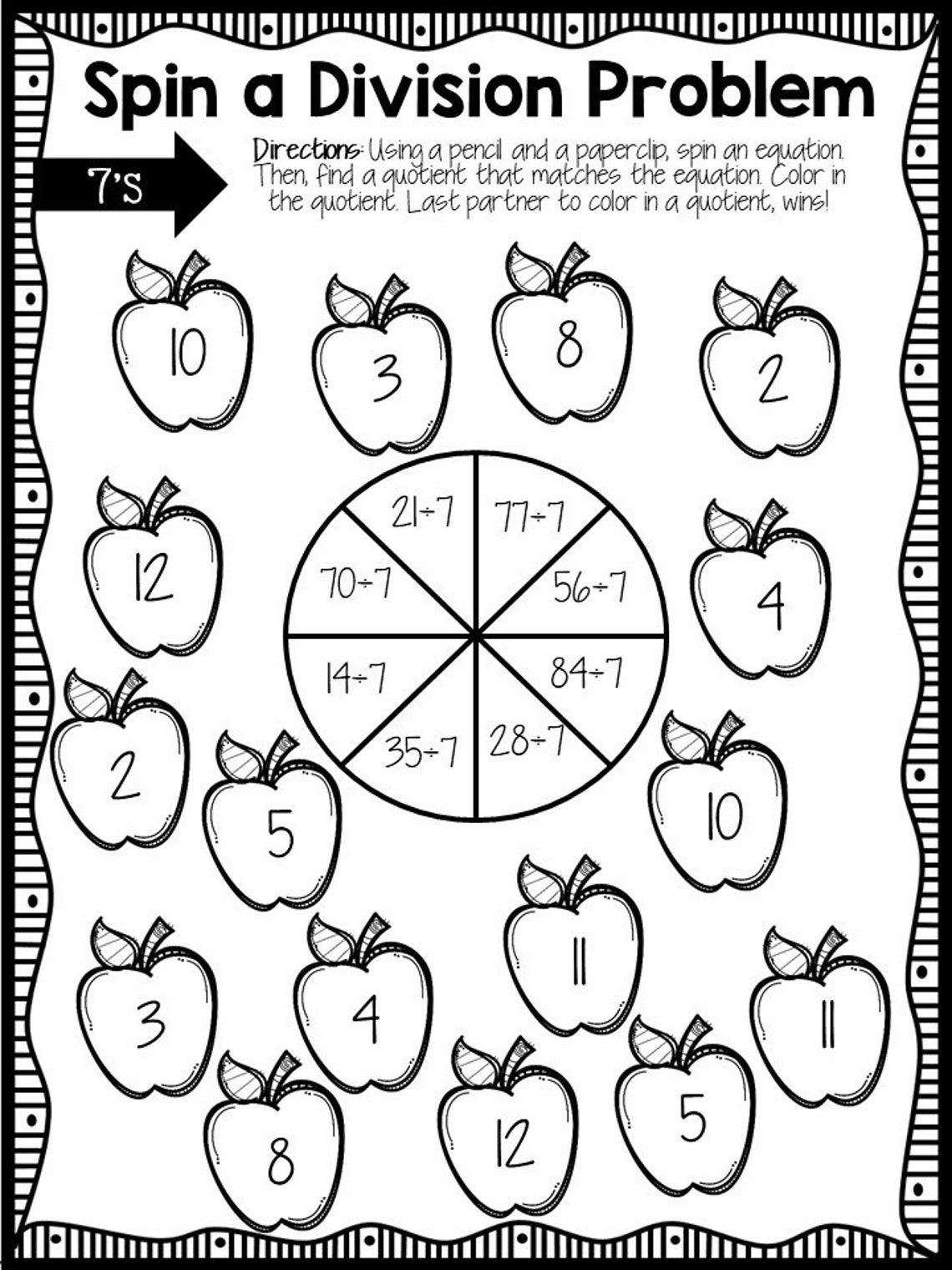 Multiplication and Division Facts Games - Etsy